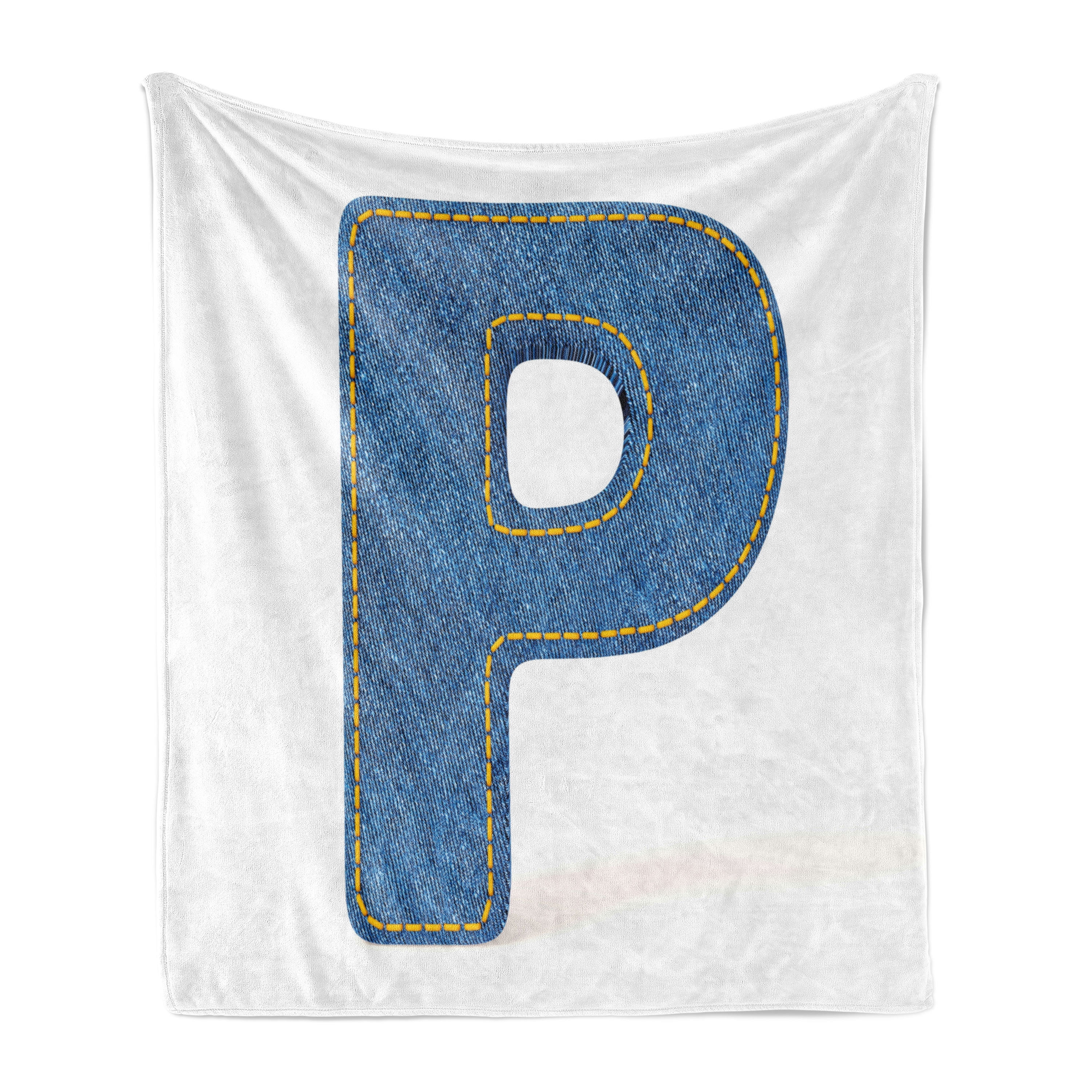 Letter P Soft Flannel Fleece Throw Blanket, Theme Font Design Alphabet ...