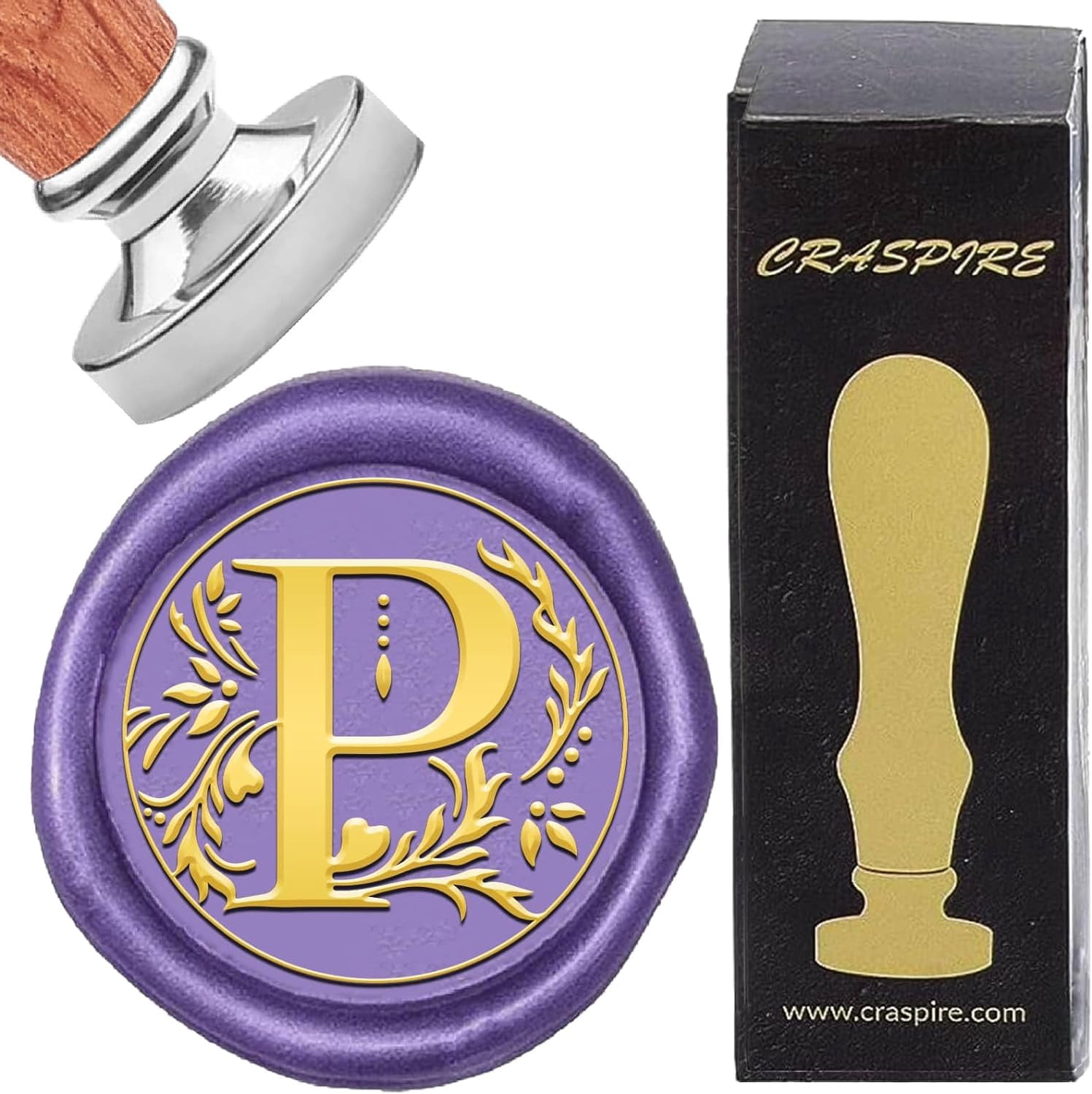 Letter P Wax Seal Stamp Silver Removable Retro Alphabet Initials ...