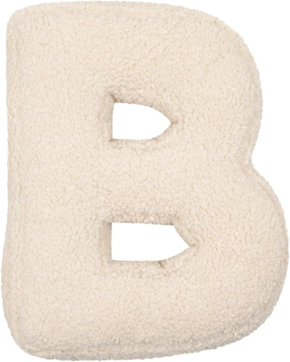 Letter Pillow English Letter Plush Pillows Cozy Lambswool Initial Throw ...