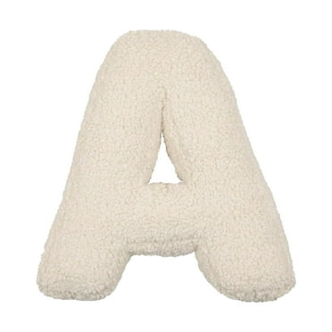 Decorative Letter Pillow Corduroy Initial Shaped Throw Pillows for Home ...