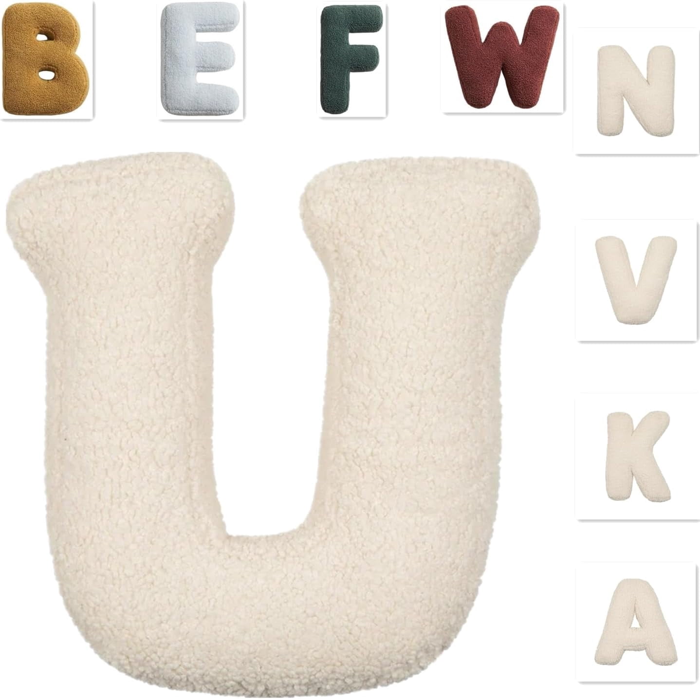Letter Pillows,Monogram Pillow,Cute Soft Plush Letter Decorative ...