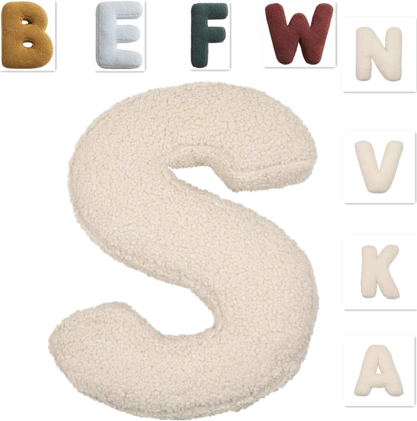 Letter Pillows,Monogram Pillow,Cute Soft Plush Letter Decorative ...
