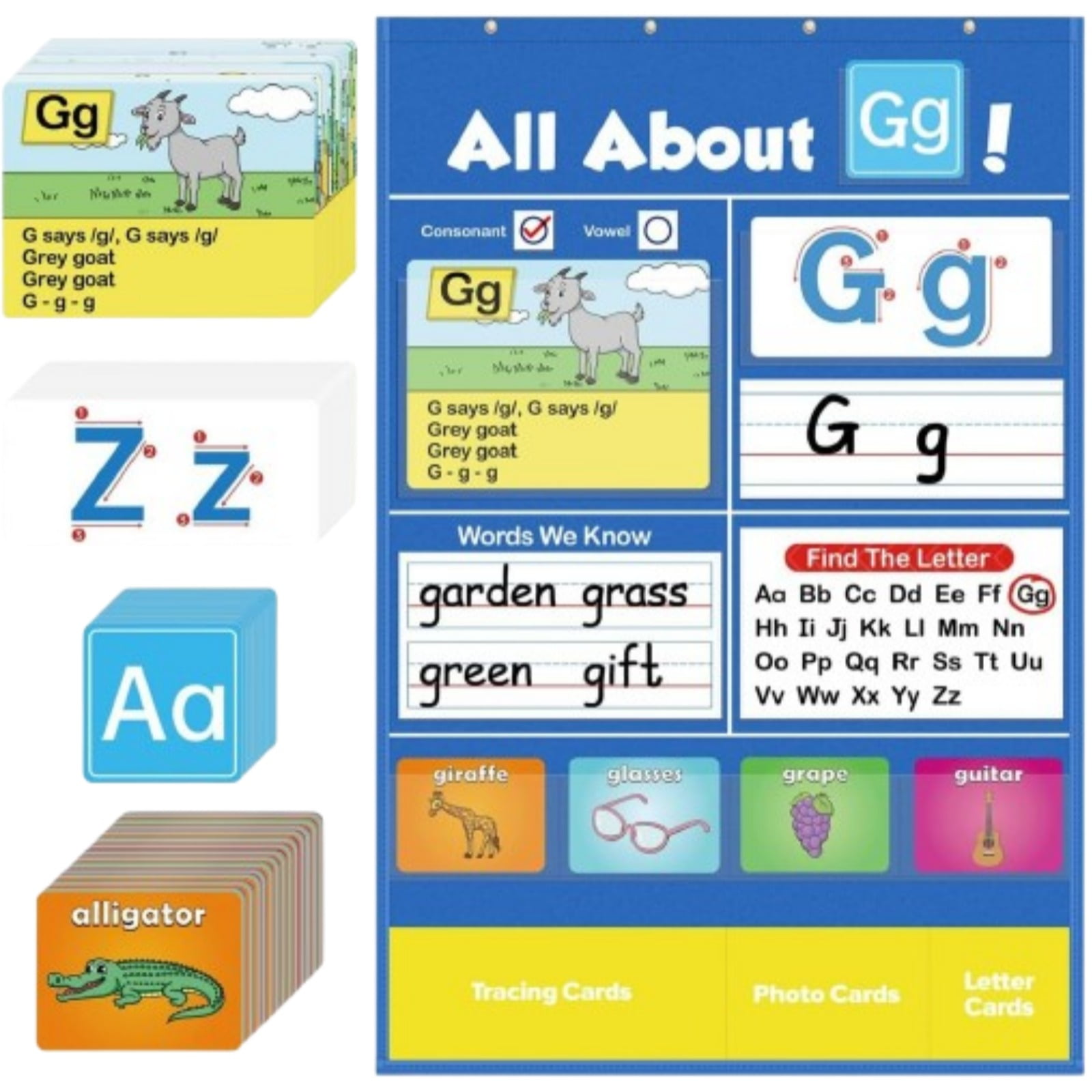 All About Letter Pocket Chart, Letter of The Day/Week Activity Wall ...