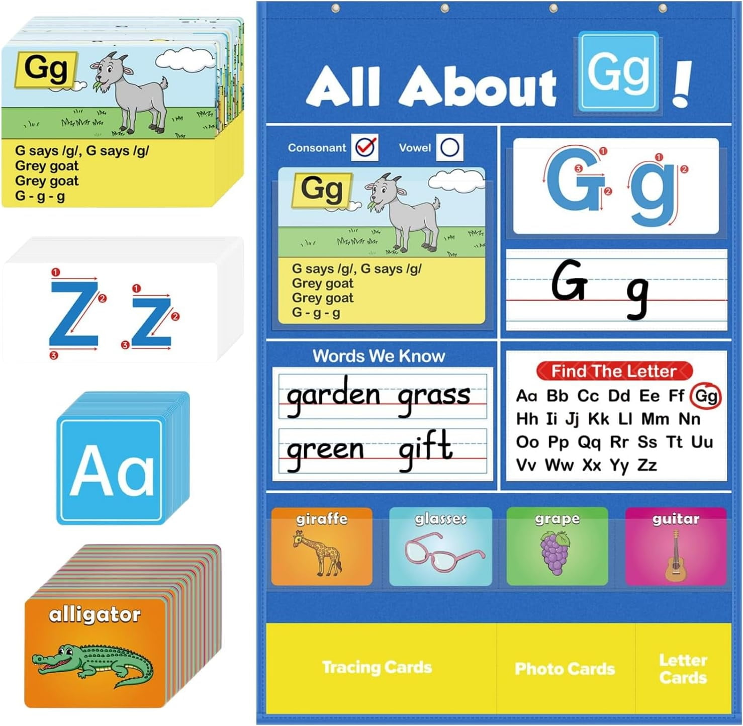 All About Letter Pocket Chart, Letter of The Day/Week Activity Wall ...
