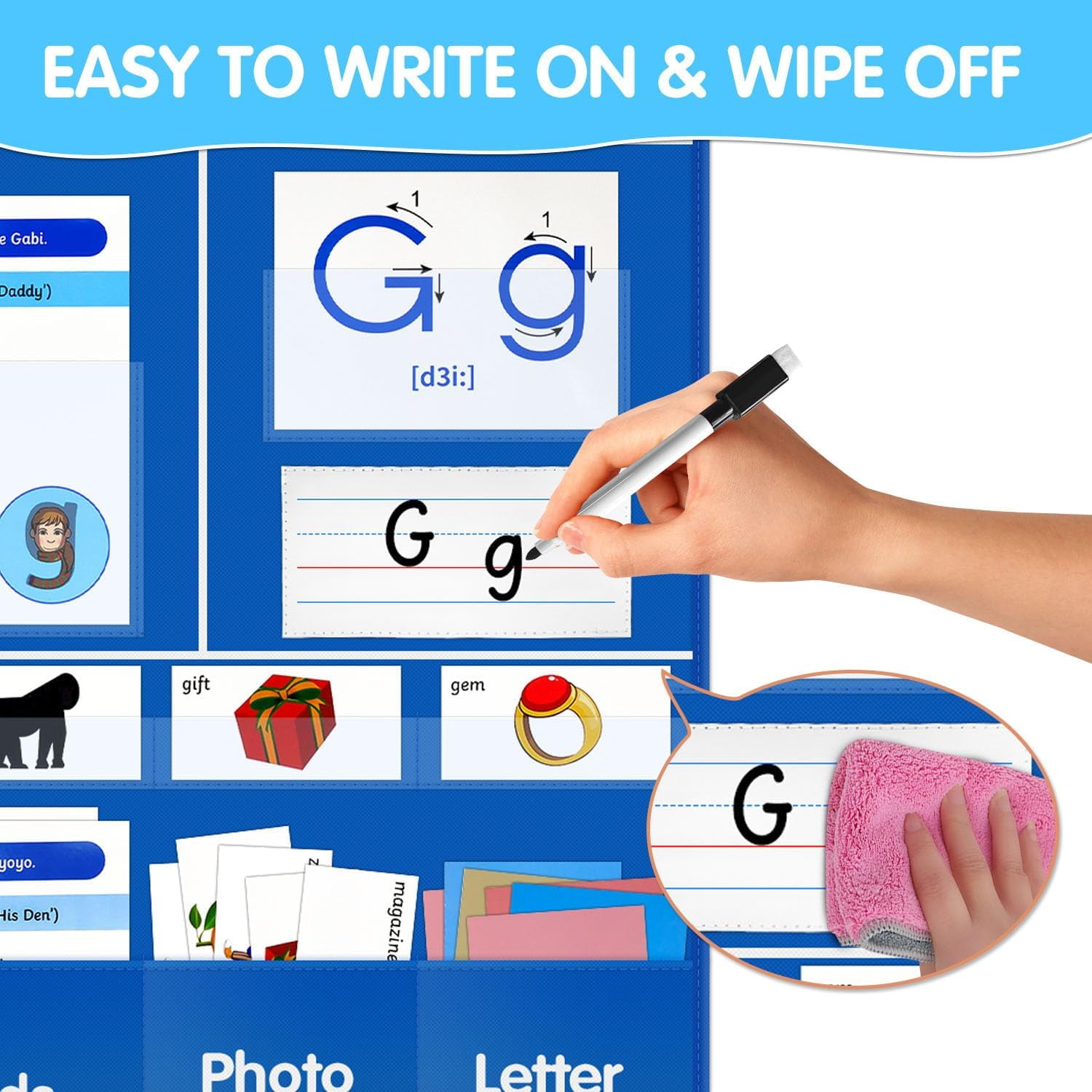 All About Letter Pocket Chart, Letter of The Day/Week Pocket Chart, All ...
