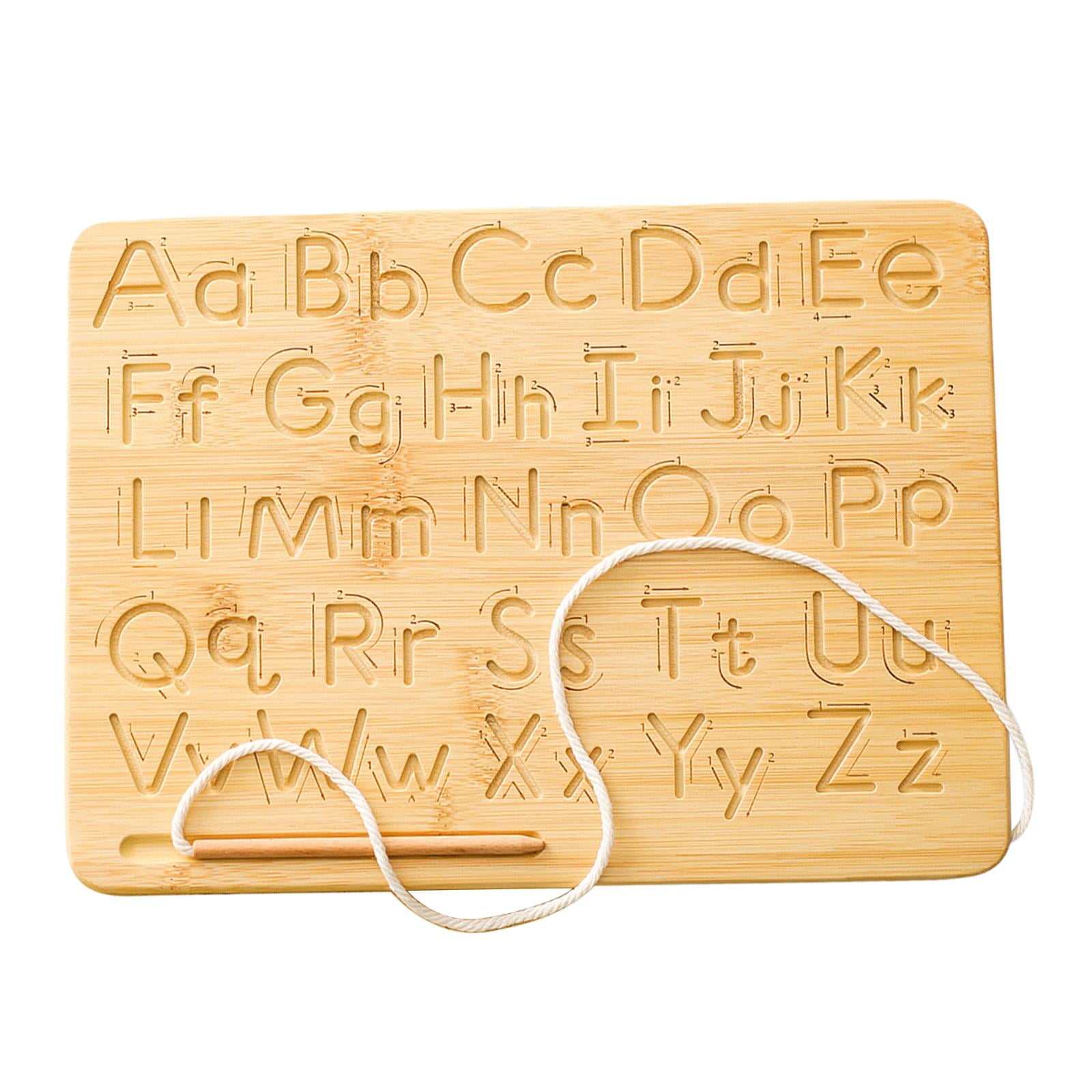 Letter Practicing Board Wooden Alphabet Tracing Board Wooden Early ...