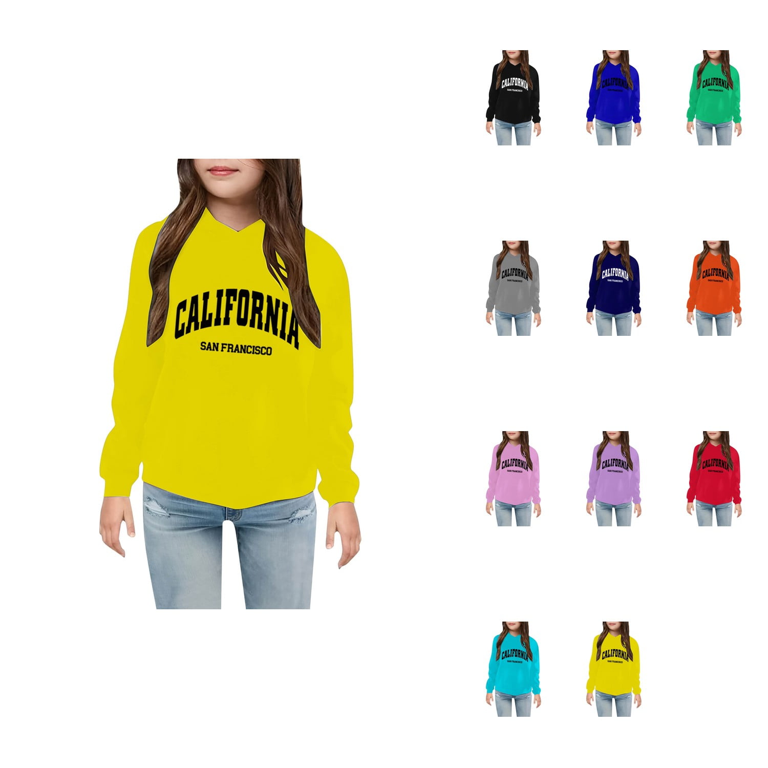 Letter Printed Casual Hoodie For Children - Walmart.com