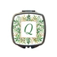 Letter Q Initial Monogram Frame Leaf Travel Makeup Handbag Purse Small ...