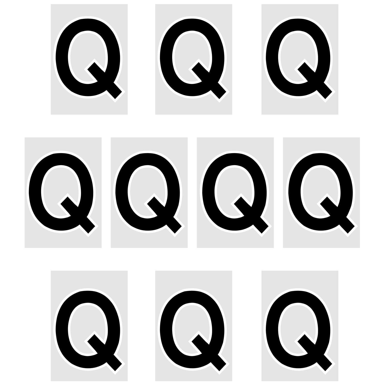 Letter Q Patches Iron on Heat Transfer Letters 2 Inch Black Letter DIY ...