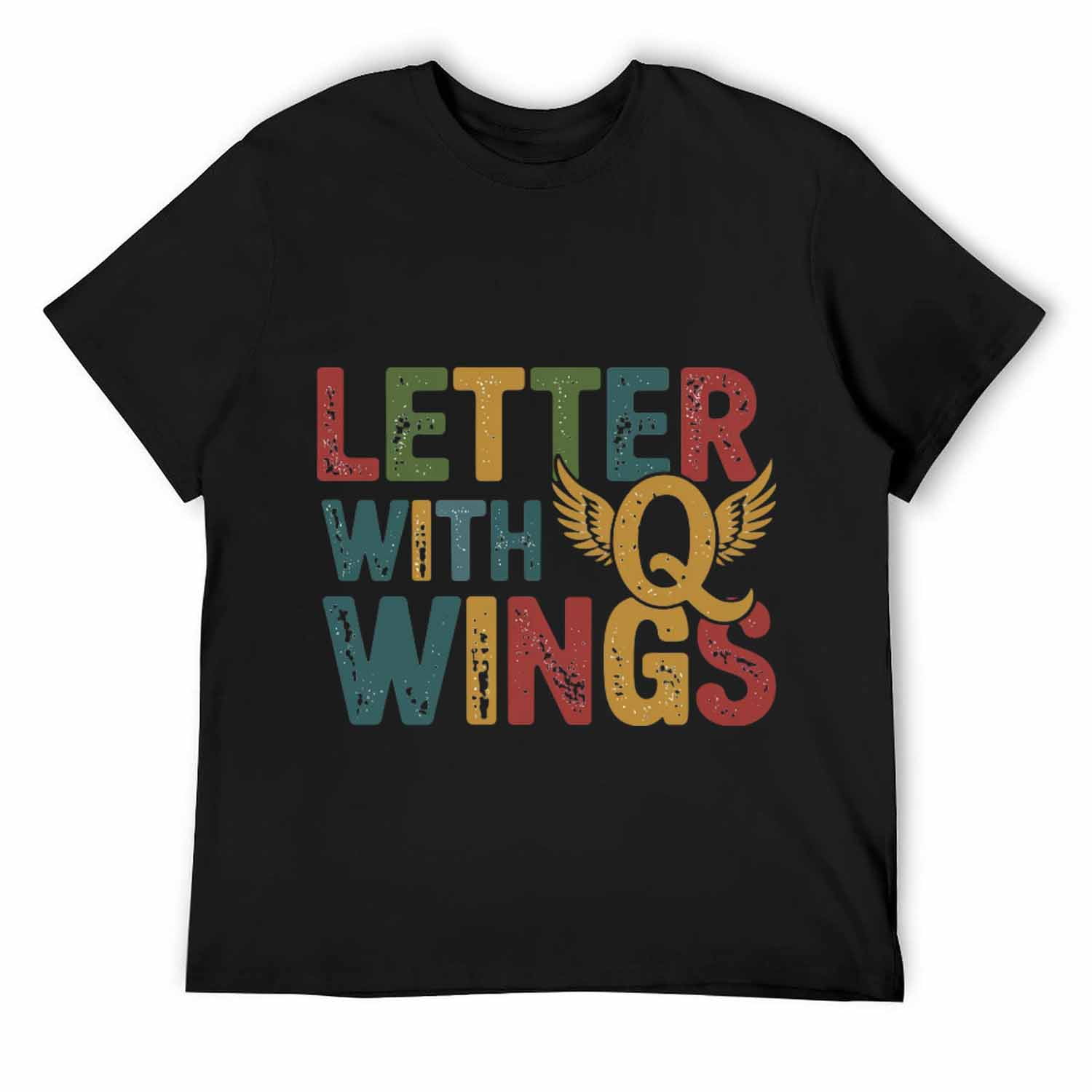 Letter Q with Wings - Gift For Aunts, Auntie T-Shirt - Walmart.com