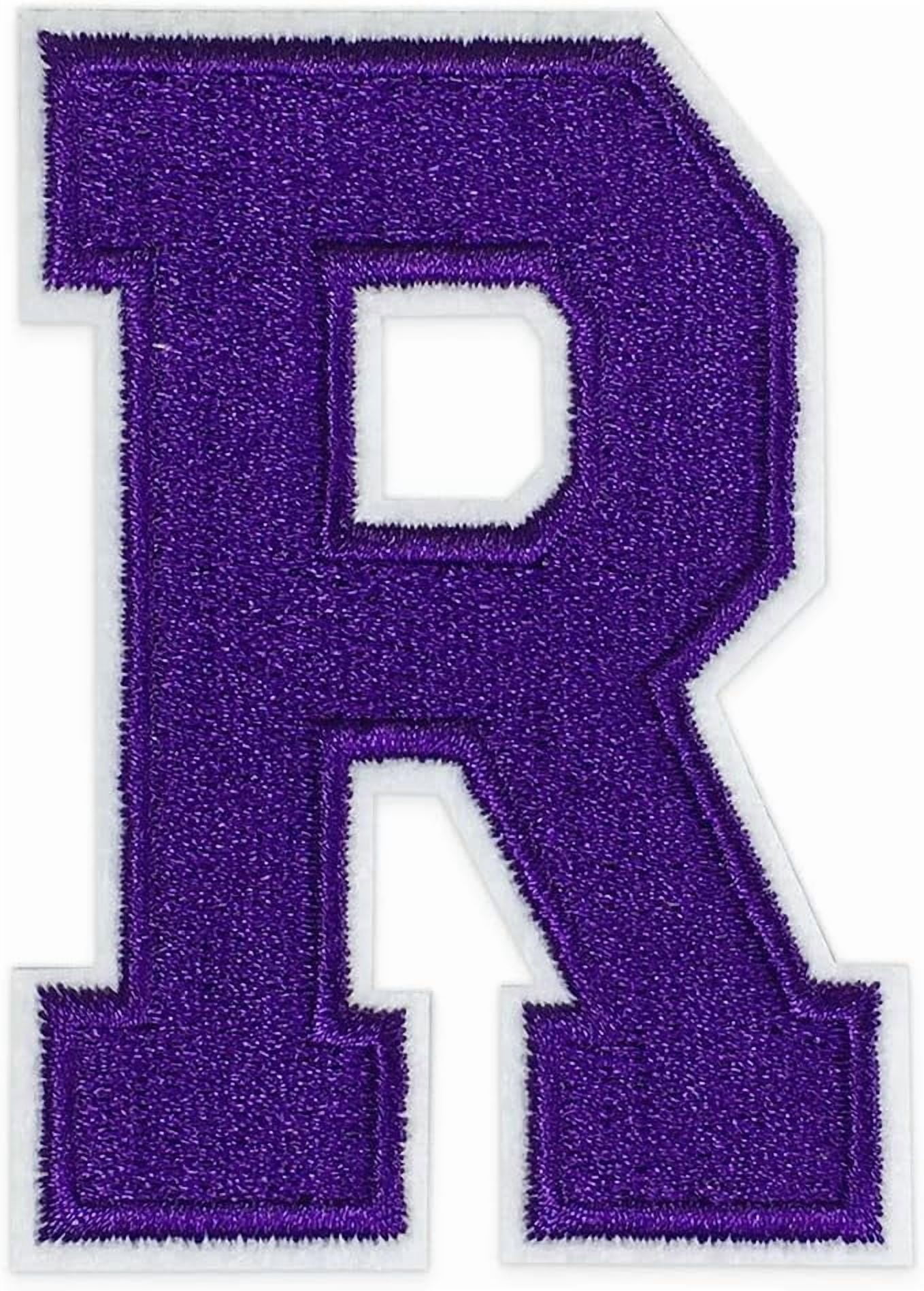 Letter R - 3" Embroidered Iron-on Letter Patches with Glue Back ...