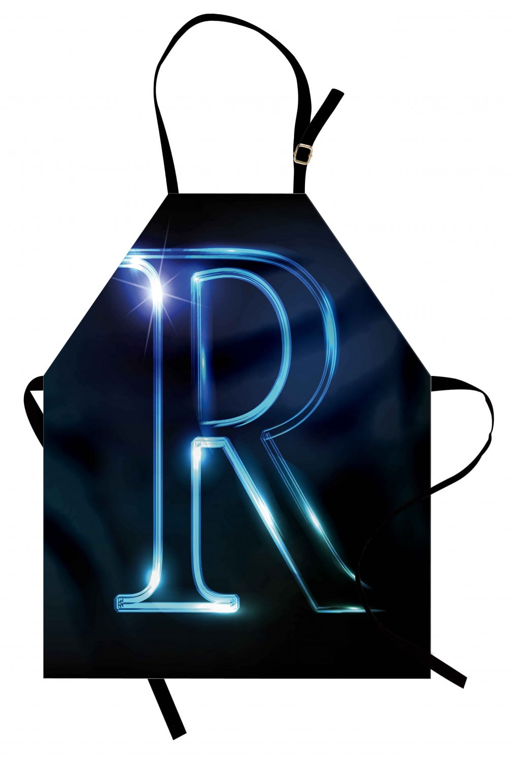 Letter R Apron Writing Language with Futuristic Design Elements Modern ...