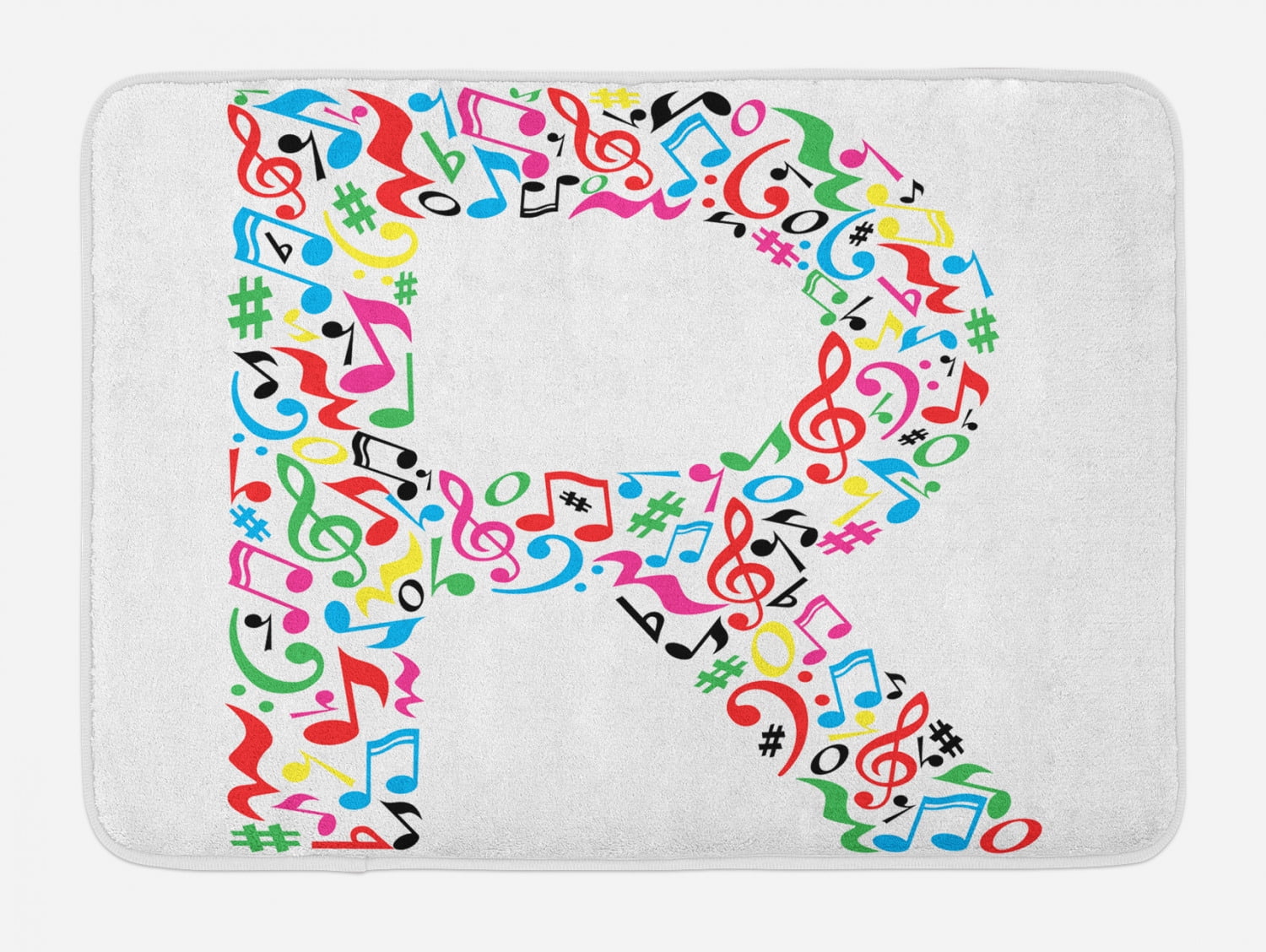 Letter R Bath Mat, Cool and Creative Arts Themed Typography Design ...