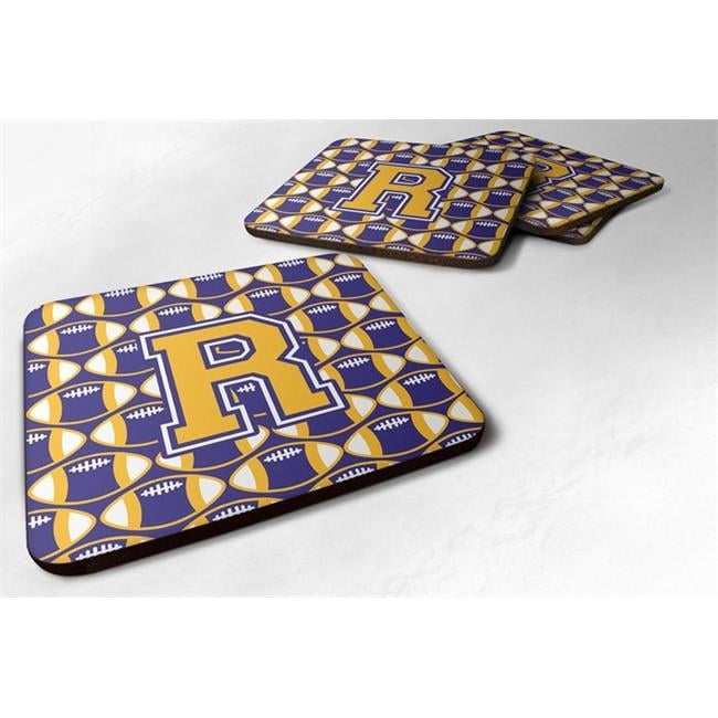 Letter R Football Purple & Gold Foam Coaster - Walmart.com