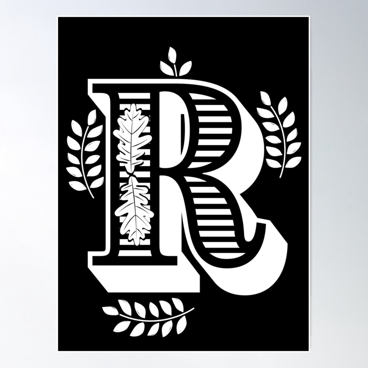 Letter R | Lettering | Letters | Alphabet Poster Wall Art, Modern Wall ...