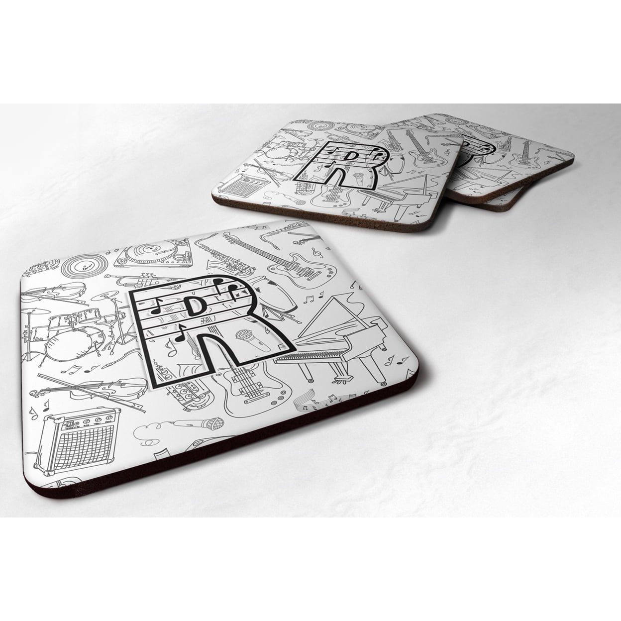Letter R Musical Note Letters Foam Coaster Set of 4 - Walmart.com