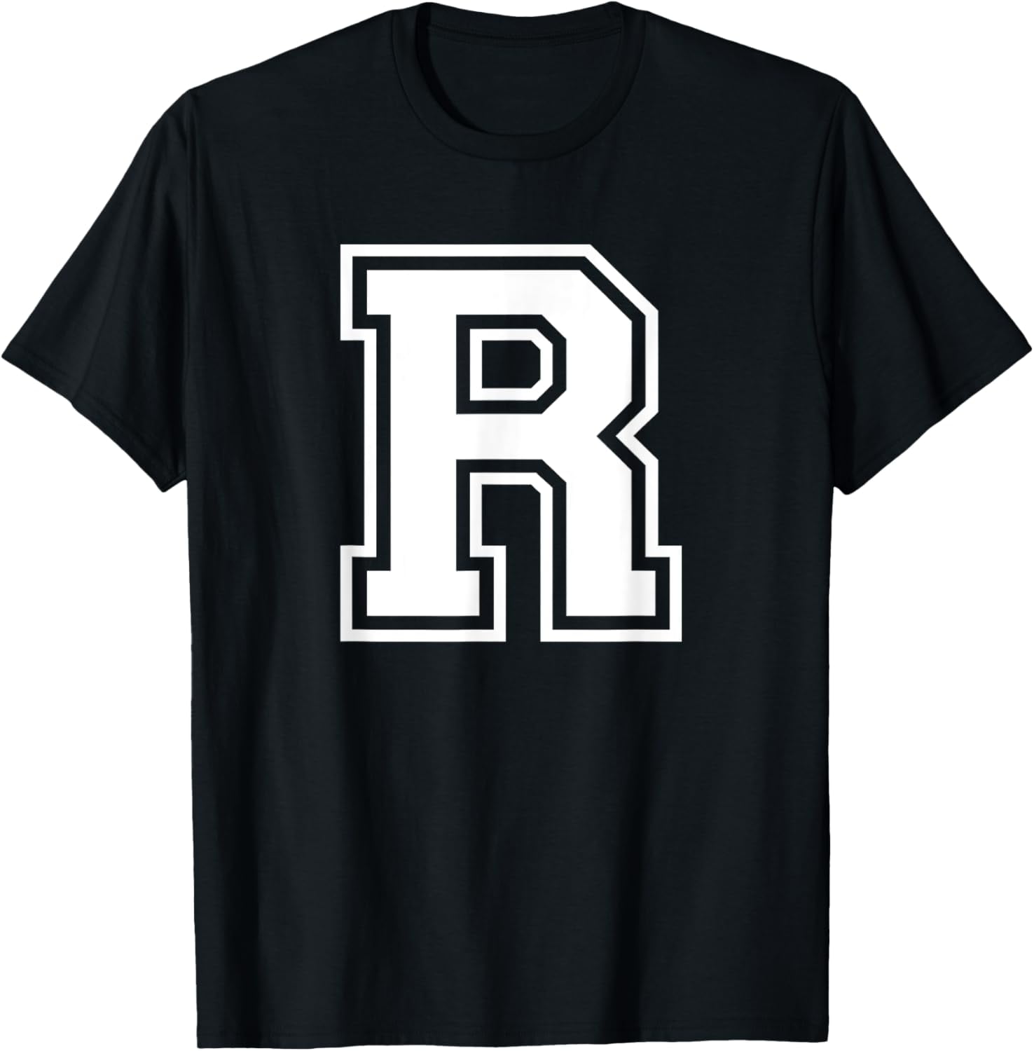 Letter R Name Initial Varsity Alphabet Monogram T-Shirt - Walmart.com