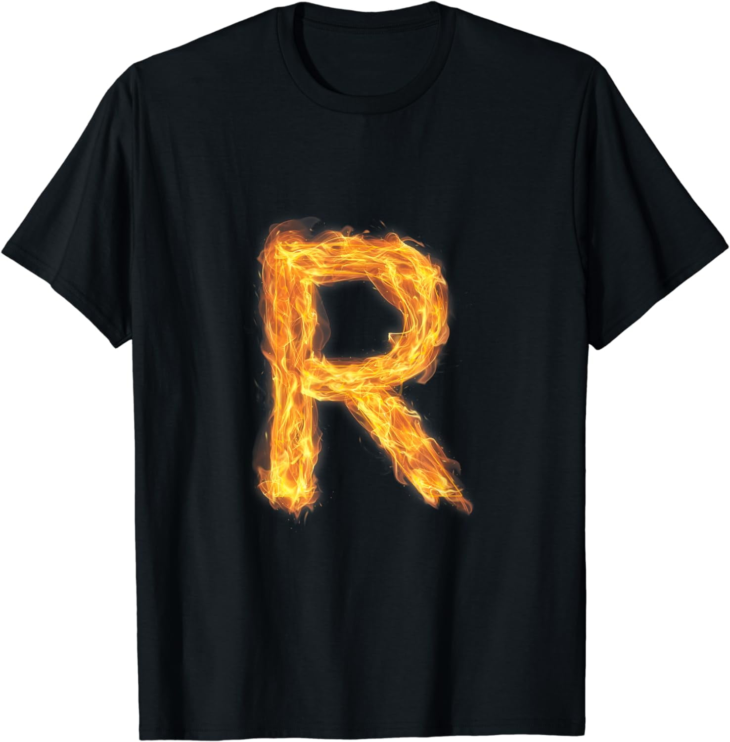 Letter R Sign Alphabet Last Name Consonants Fire Flame Gift T-Shirt ...