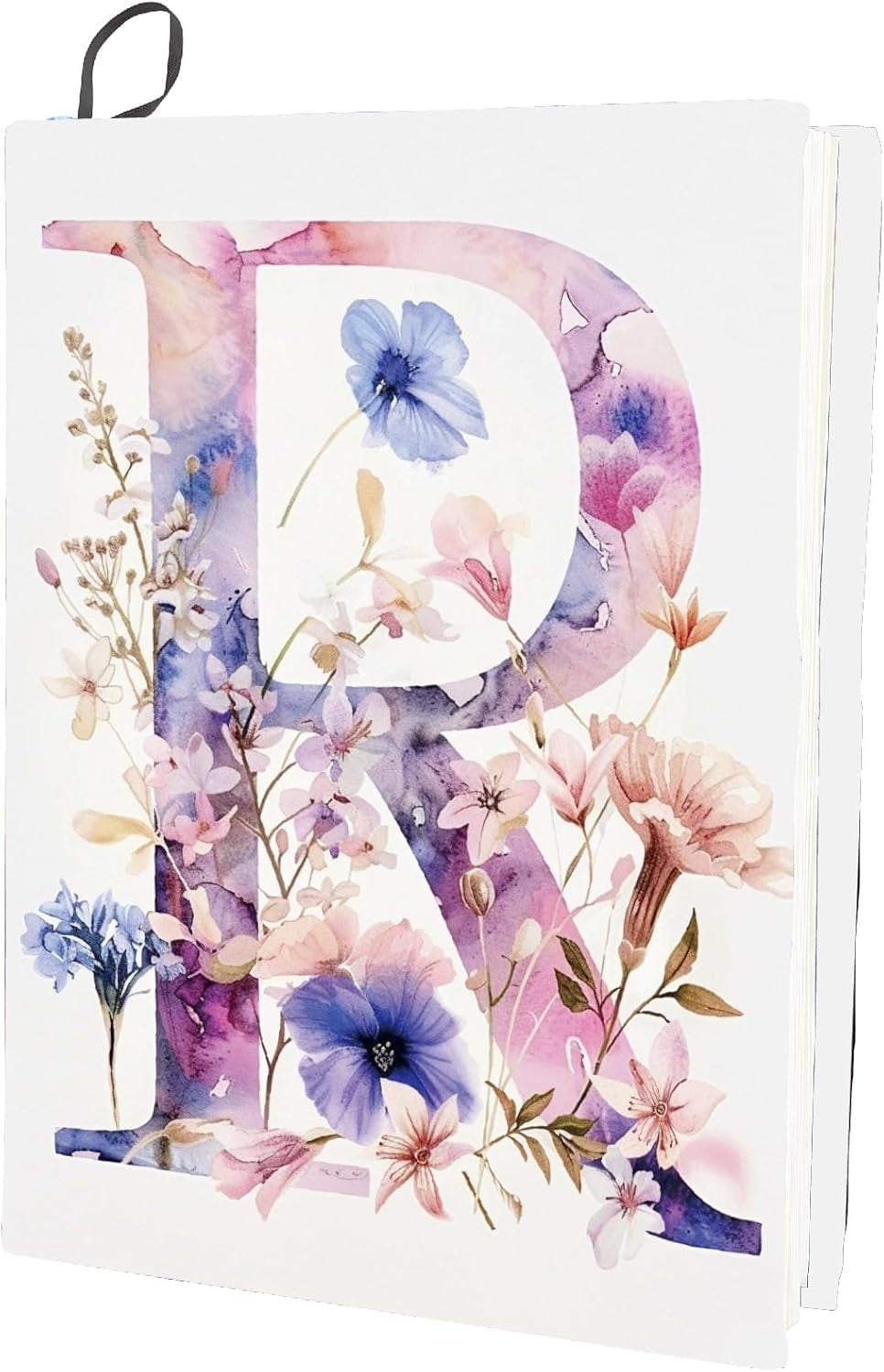 Letter R Stretchable Book Cover Alphabet Flower Floral Washable ...