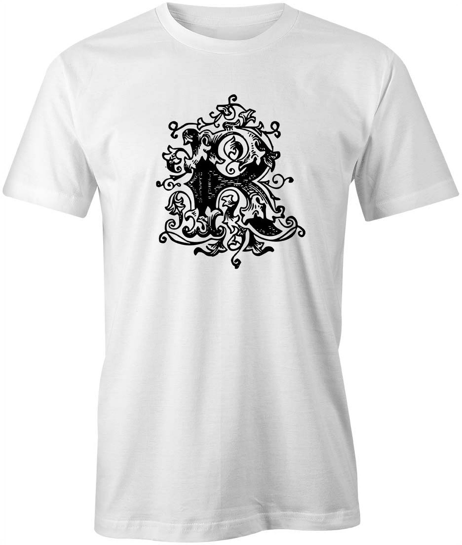 Letter R T-Shirt | Decorative Alphabet White Tee Gift - Walmart.com