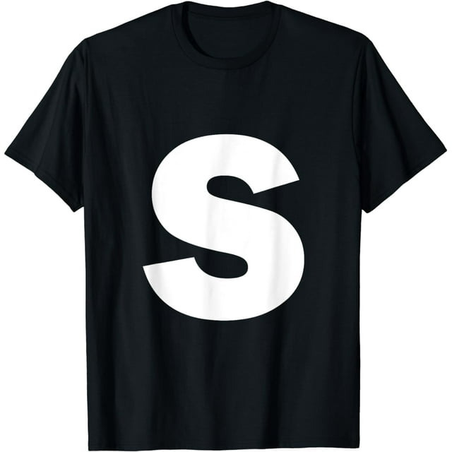 Letter S Capital Alphabet Monogram Initial T-Shirt - Walmart.com