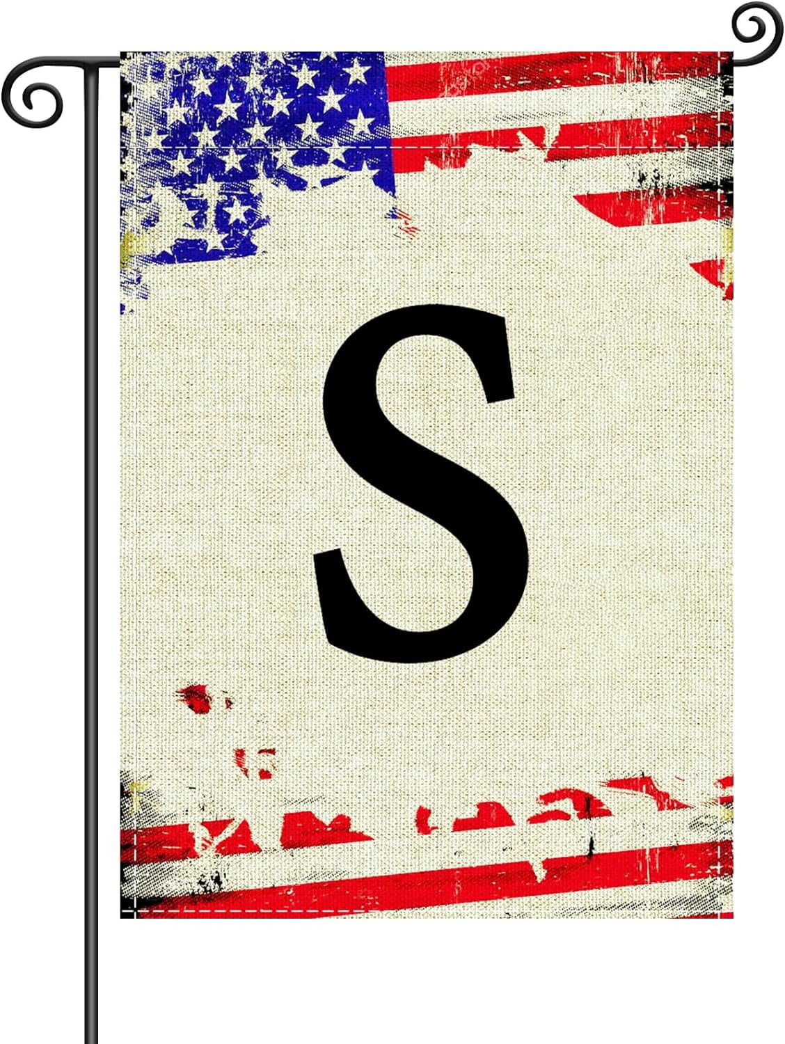 Letter S Garden Flags, 12x18 Inch Double Sided Family Last Name Initial ...