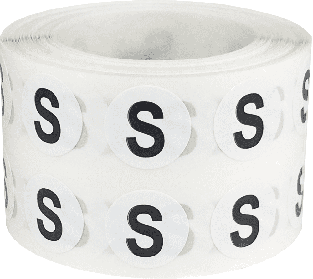 Letter S Inventory Labels .5 Inch Round Circle Dots 1,000 Adhesive ...