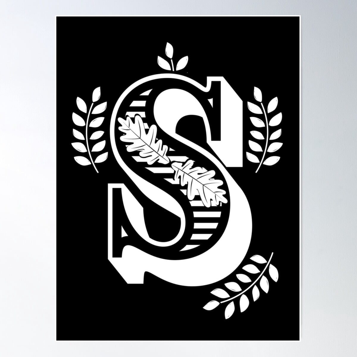 Letter S | Lettering | Letters | Alphabet Poster Wall Art, Modern Wall ...
