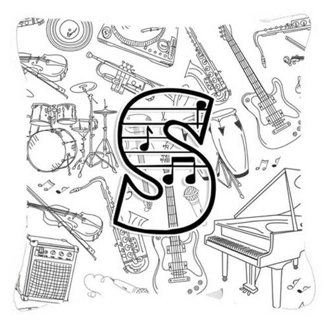 Letter S Musical Note Letters Canvas Fabric Decorative Pillow - Walmart.com