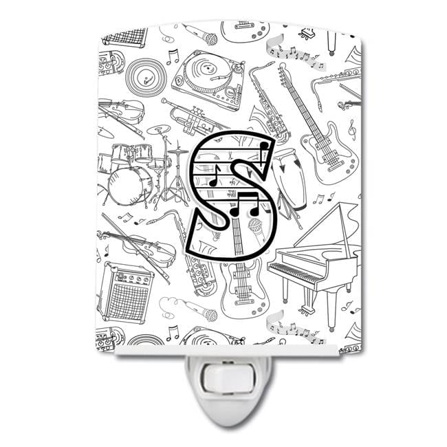 Letter S Musical Note Letters Ceramic Night Light - Walmart.com