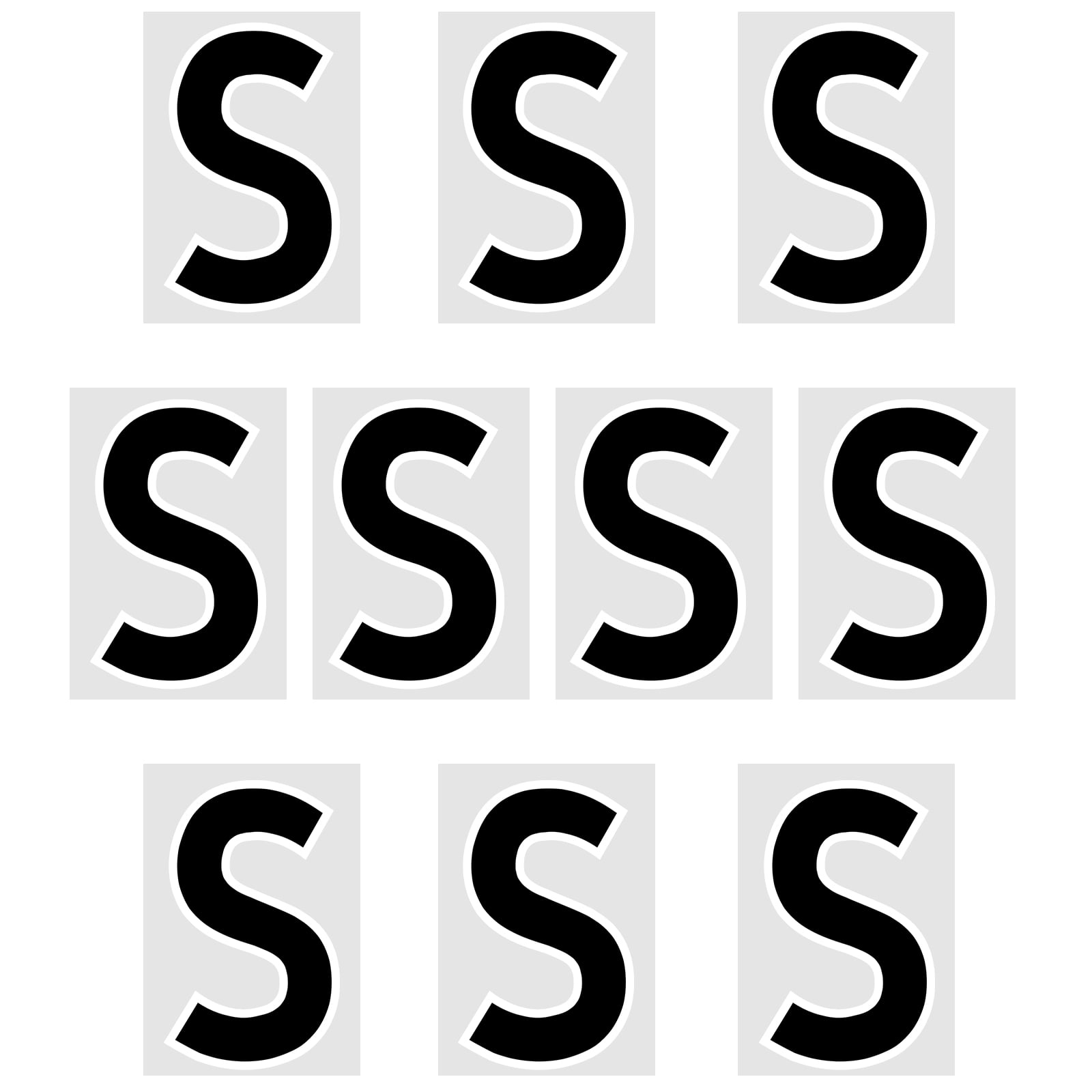 Letter S Patches Iron on Heat Transfer Letters 2 Inch Black Letter DIY ...