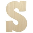 Letter S Uppercase Fun Bold Font Wood Shape Unfinished Piece Cutout ...