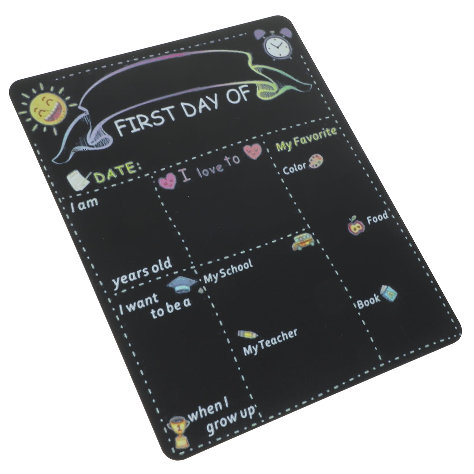 Letter School Sign Board First Day Chalk Board Double Side Chalkboard ...