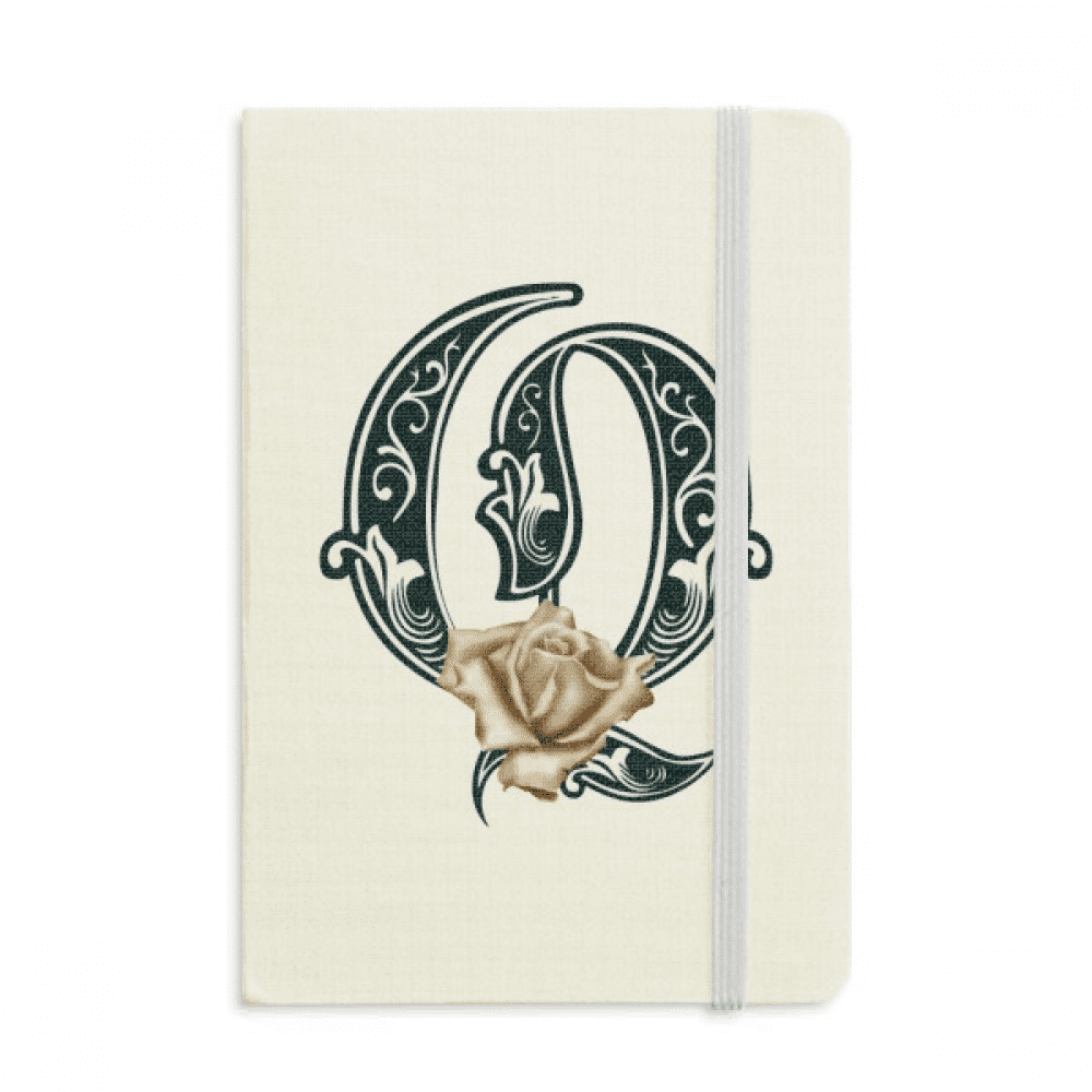 Letter Shaped Flowers Open Notebook Official Fabric Hard Cover Classic ...