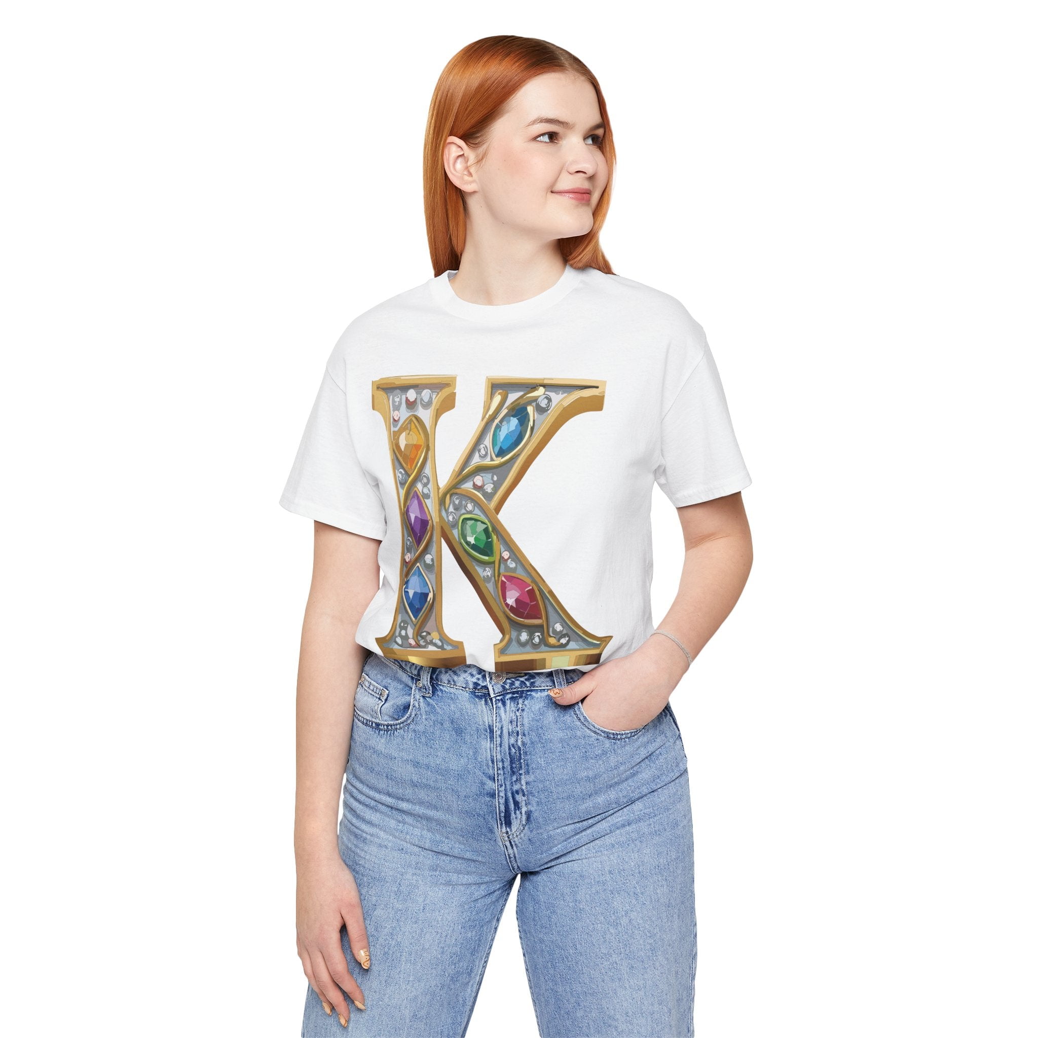 Letter Shirt, Shirt with Letters, Tee Shirt with Gold Letter, Shirt ...