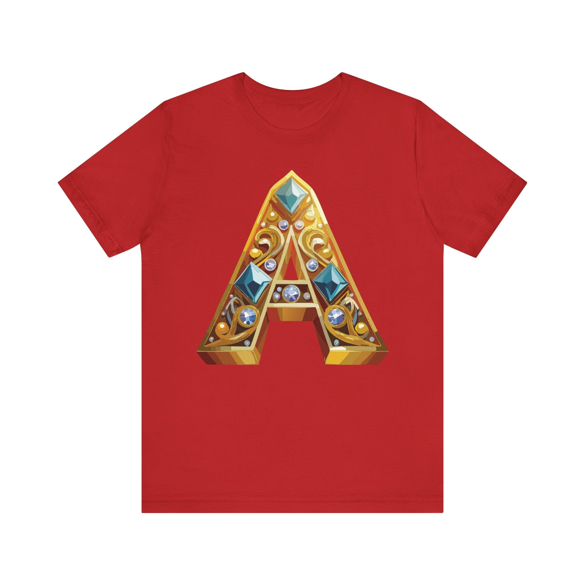 Letter Shirt, Shirt with Letters, Tee Shirt with Gold Letter, Shirt ...