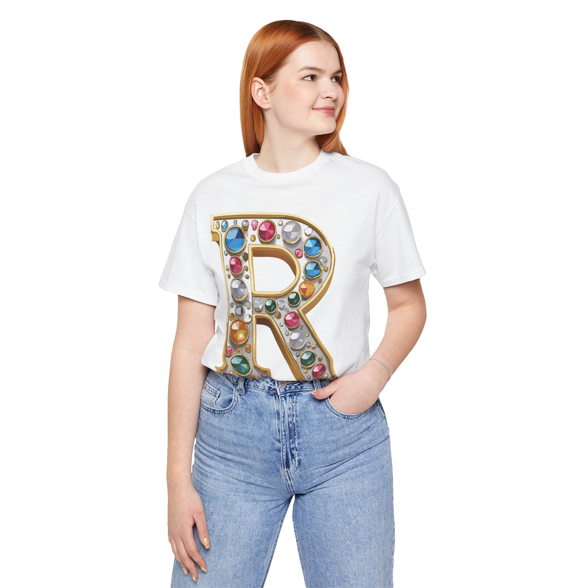 Letter Shirt, Shirt with Letters, Tee Shirt with Gold Letter, Shirt ...