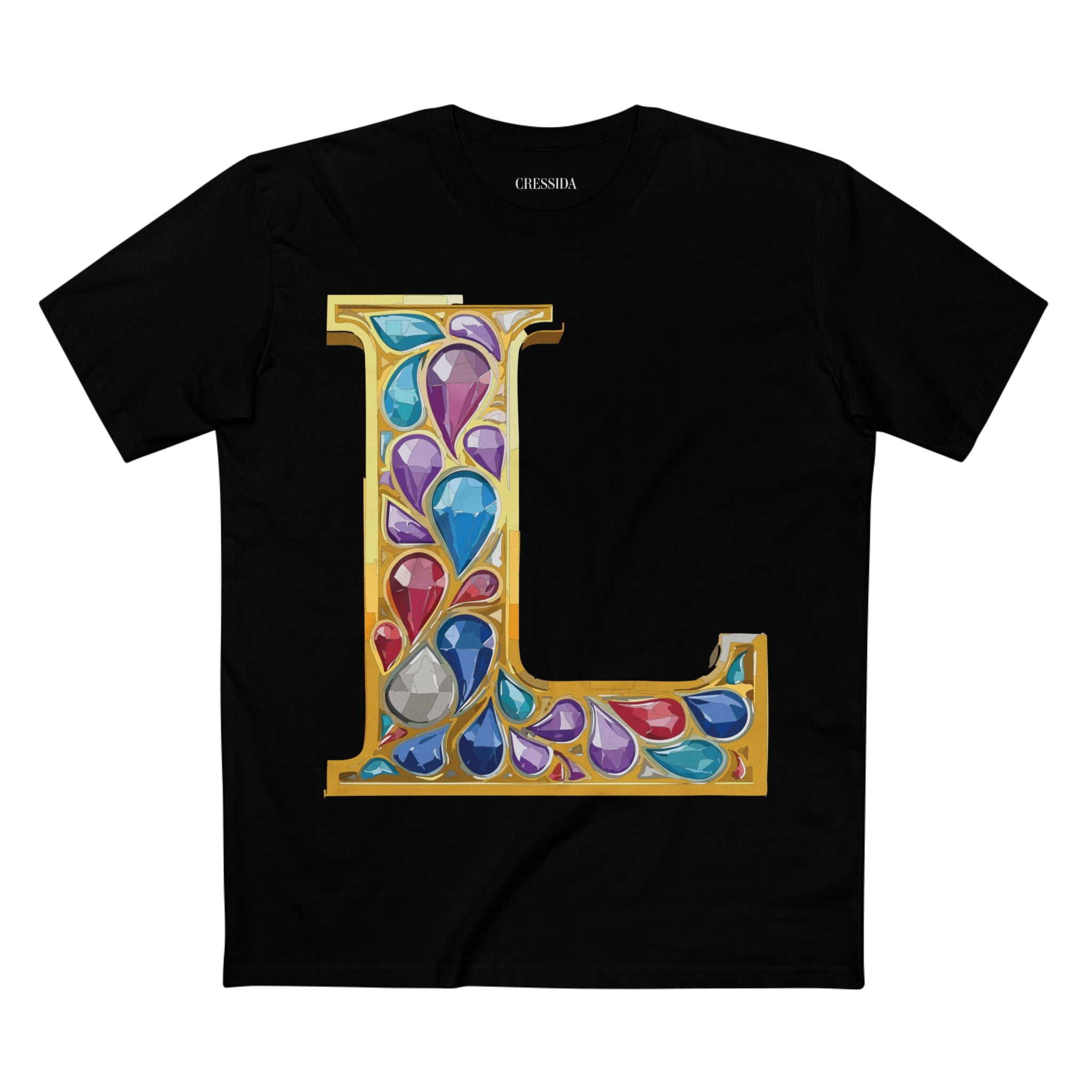 Letter Shirt, Shirt with Letters, Tee Shirt with Gold Letters - Walmart.com