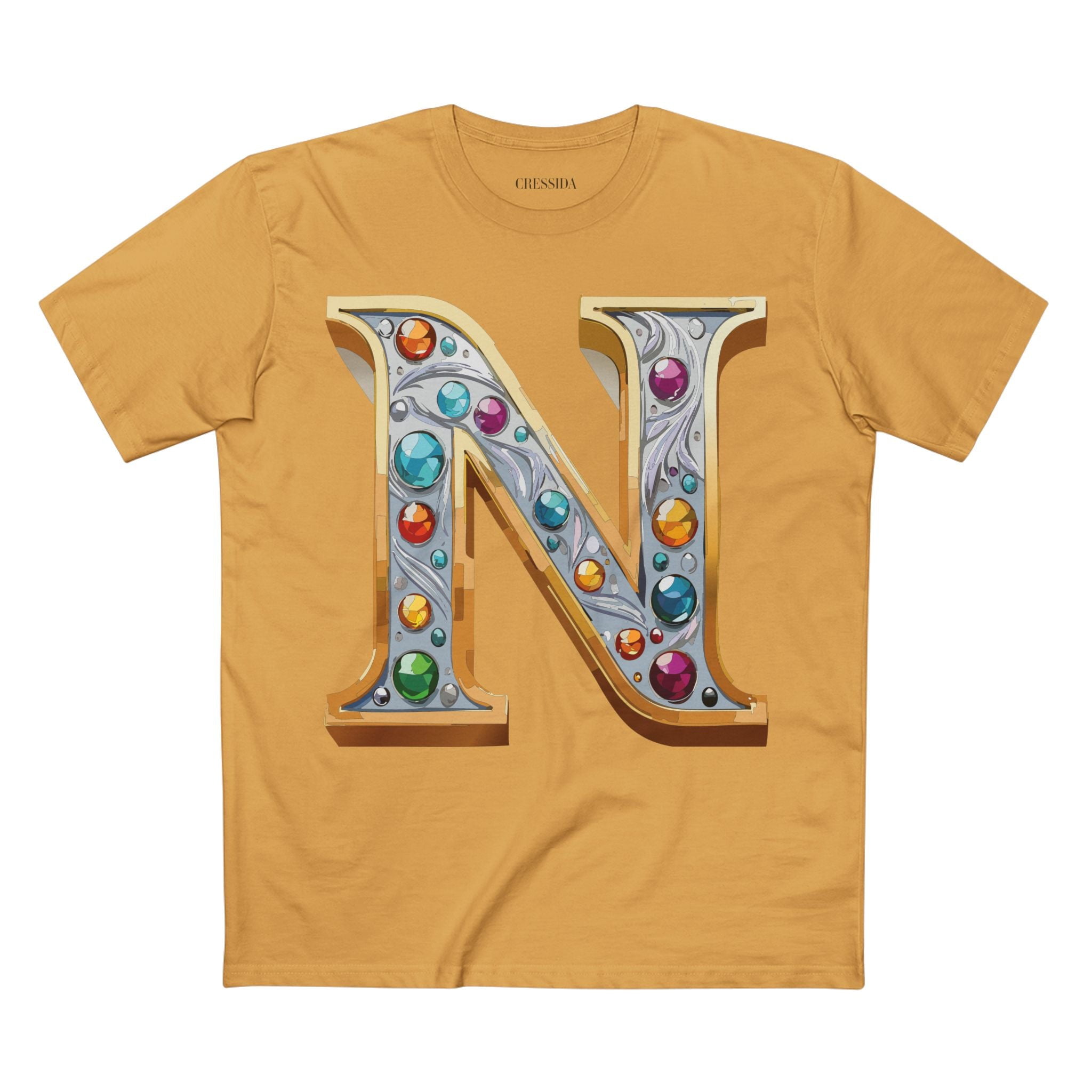Letter Shirt, Shirt with Letters, Tee Shirt with Gold Letters - Walmart.com