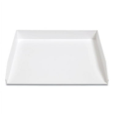 TRU RED Side Load Stackable Plastic Letter Tray White TR55328 - Walmart.com