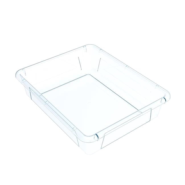 Letter Size 10 x 13 x 3 in. Flat Storage Tray, Unbreakable Clear - Pack ...