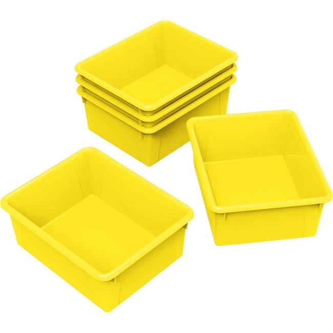 Letter Size 10 x 13 x 5 in. Deep Storage Tray, Yellow - Pack of 5 ...