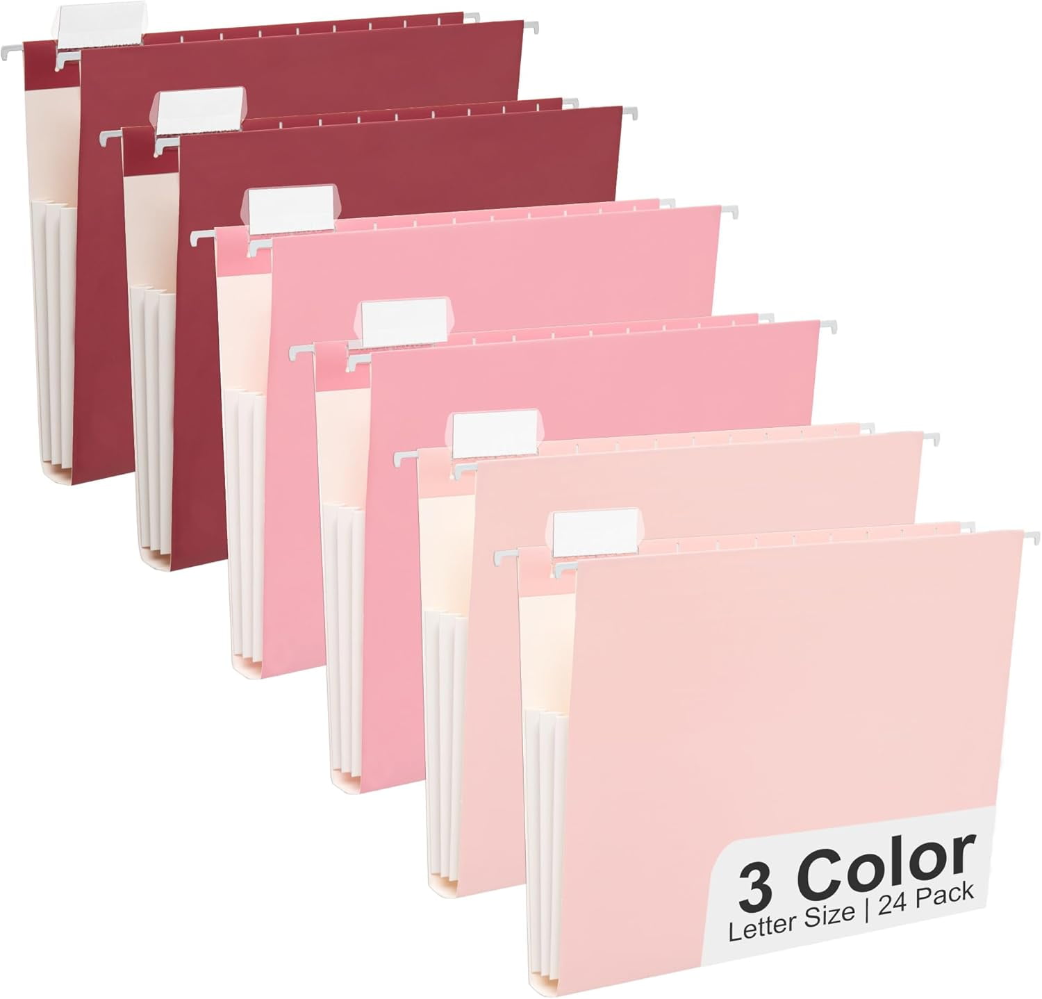 Letter Size - 6 Pack Extra Capacity Hanging File Folders Accordion ...