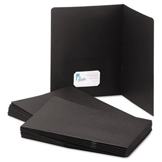 Letter Size Double Pocket Portfolio Black - Walmart.com
