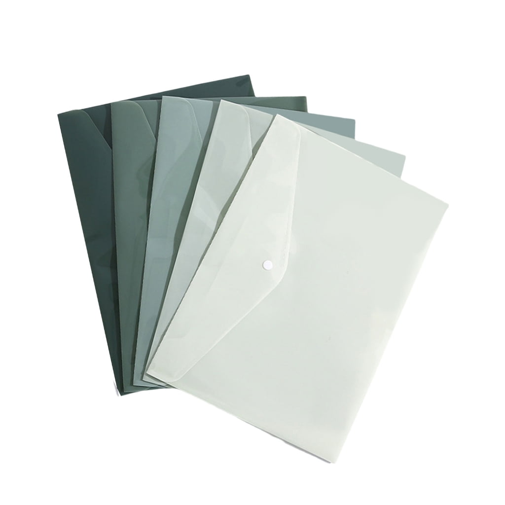 Letter Size File Pouches Document Folder Hold 50 Sheets Snap Button ...