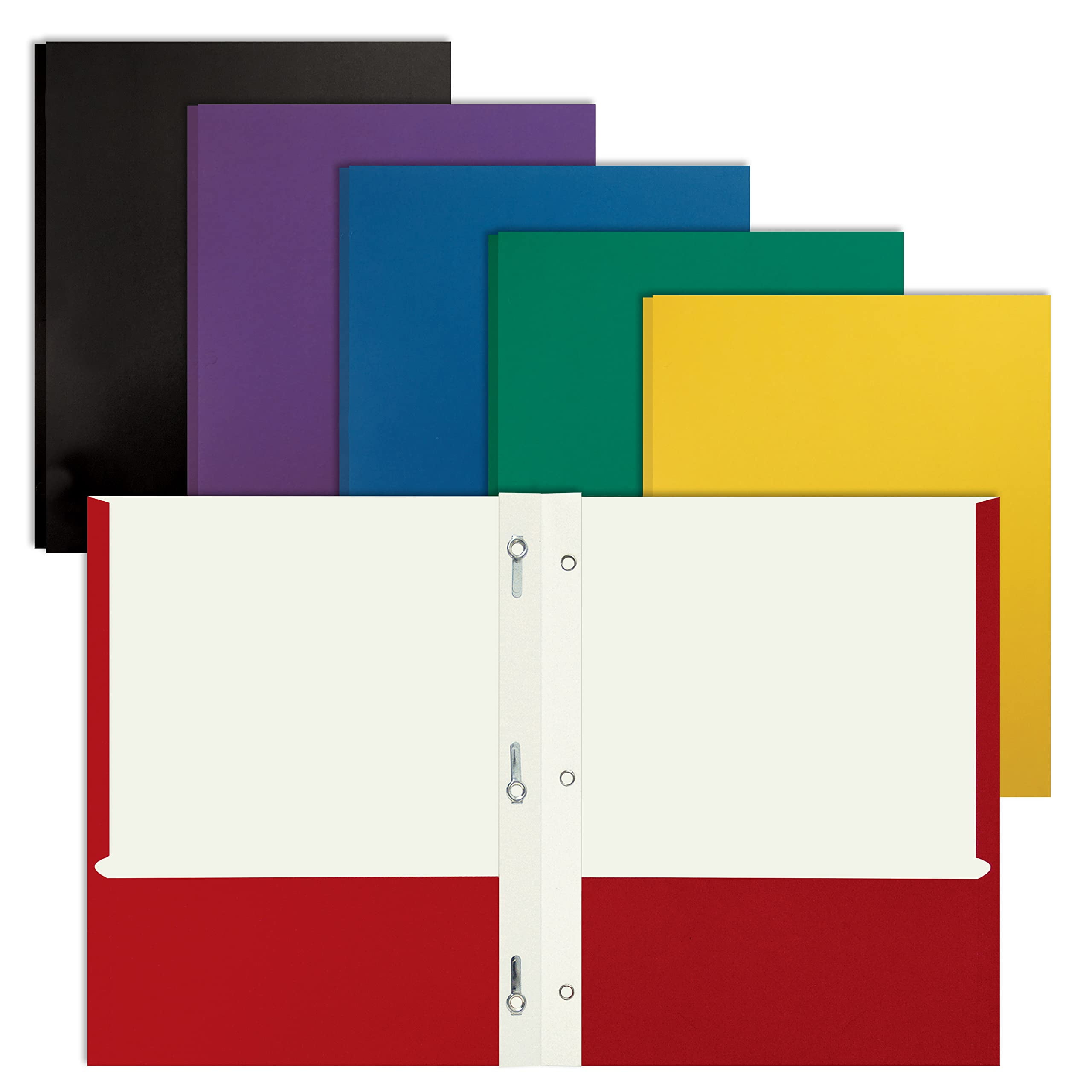 Better Office Products Paper Portfolios, Letter Size, Prongs/Fasteners ...