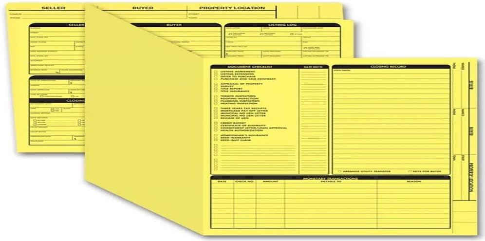Letter Size Real Estate Listing Folder, Right Panel, Color Choice, 50 ...