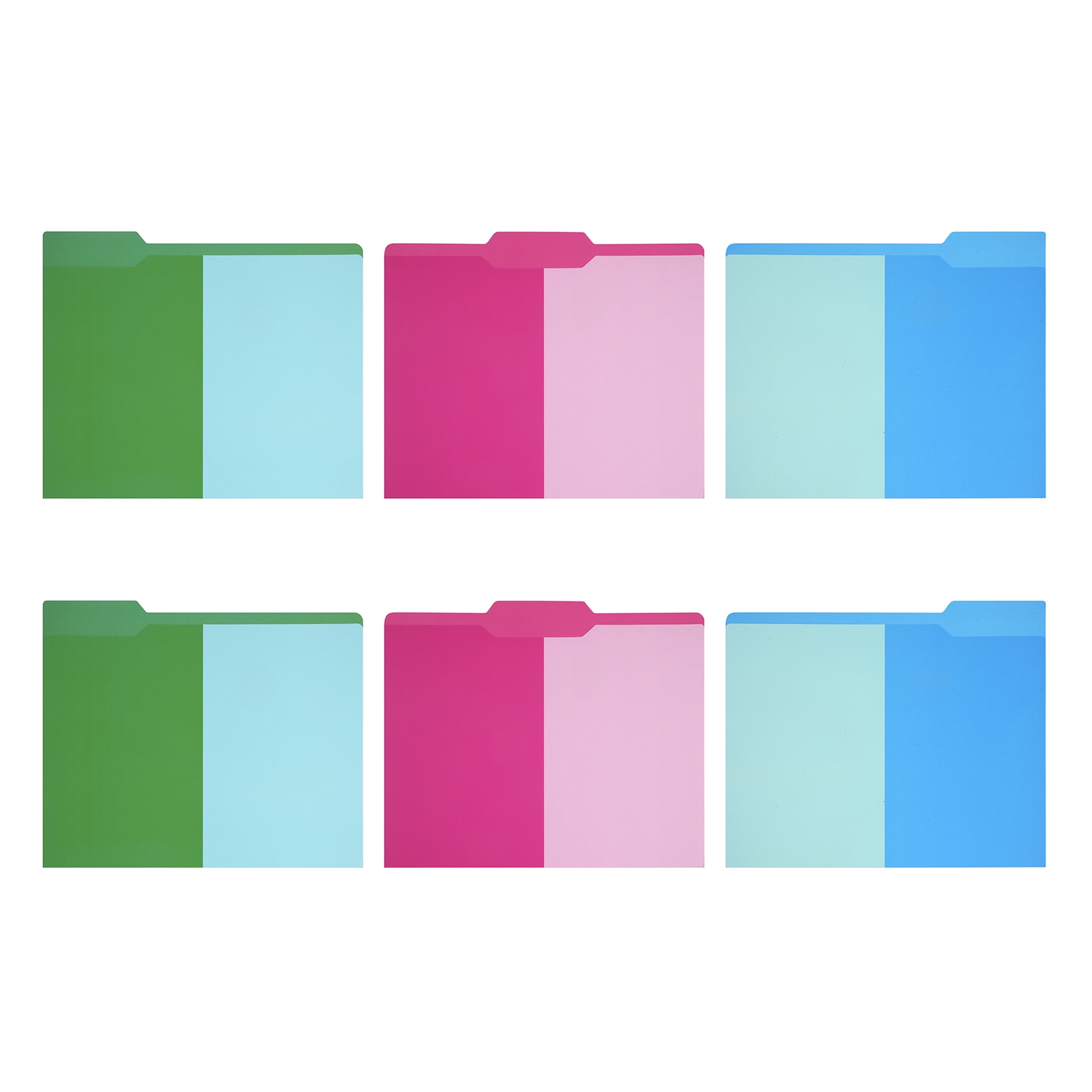 Letter-Sized Multicolor 2-Tone File Folders - 6ct. by Ashland® - Spring ...
