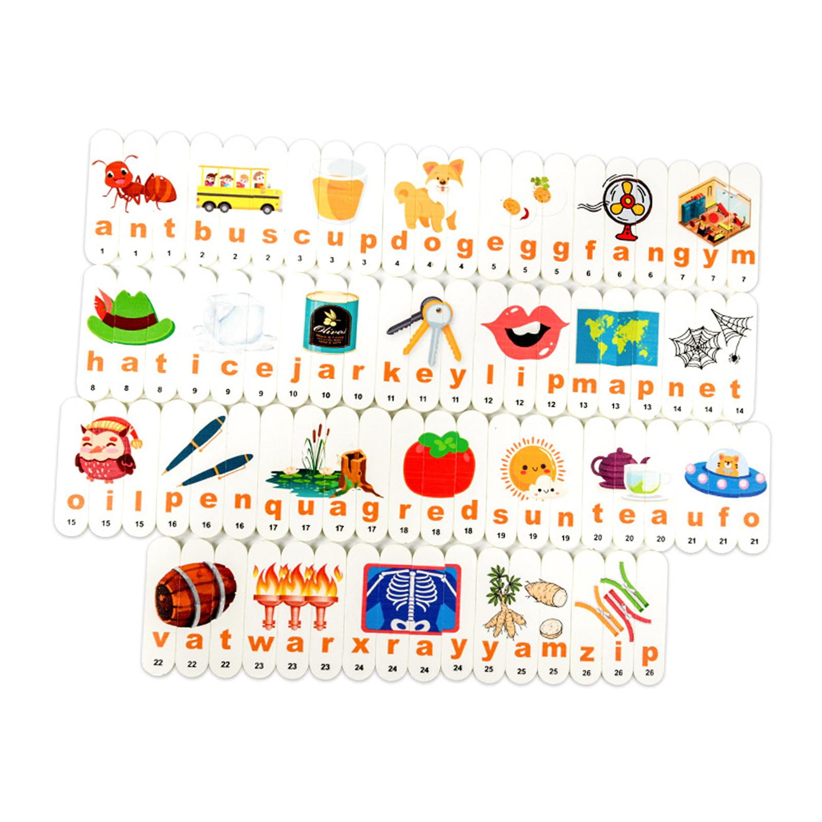 Letter Spelling Game Alphabet Puzzle Language Toy with Easy to Grip ...