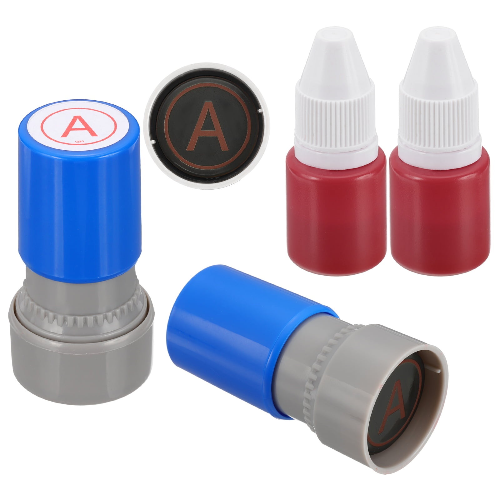 Letter Stamps Self Inking, 2Pcs Character A Alphabet Teacher Stamp ...